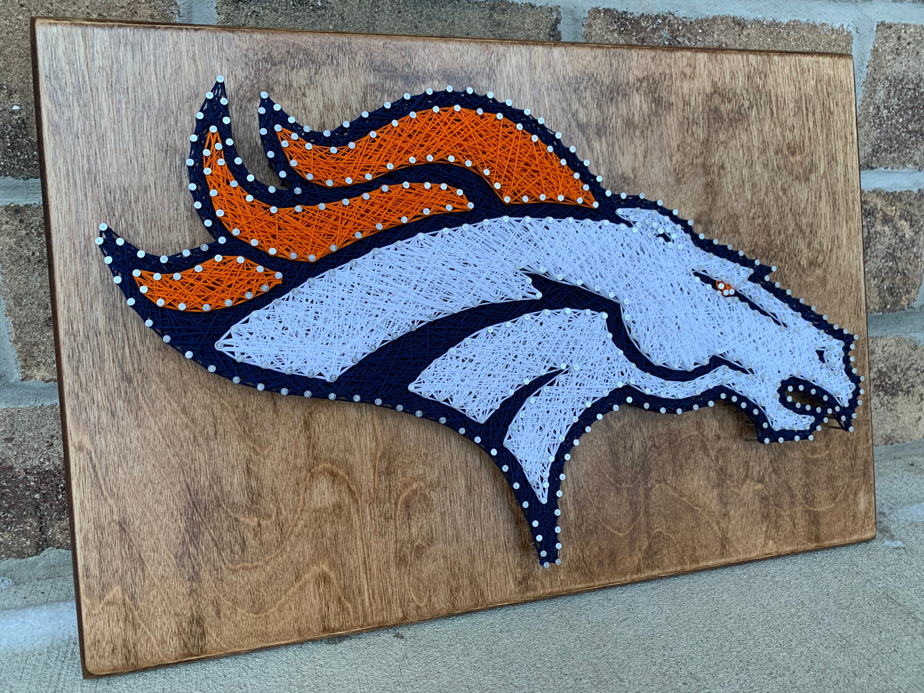 Custom Made to Order Denver Broncos String Art Board - Etsy