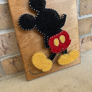 Custom Made to Order Disney Character Mickey Mouse String Art - Etsy