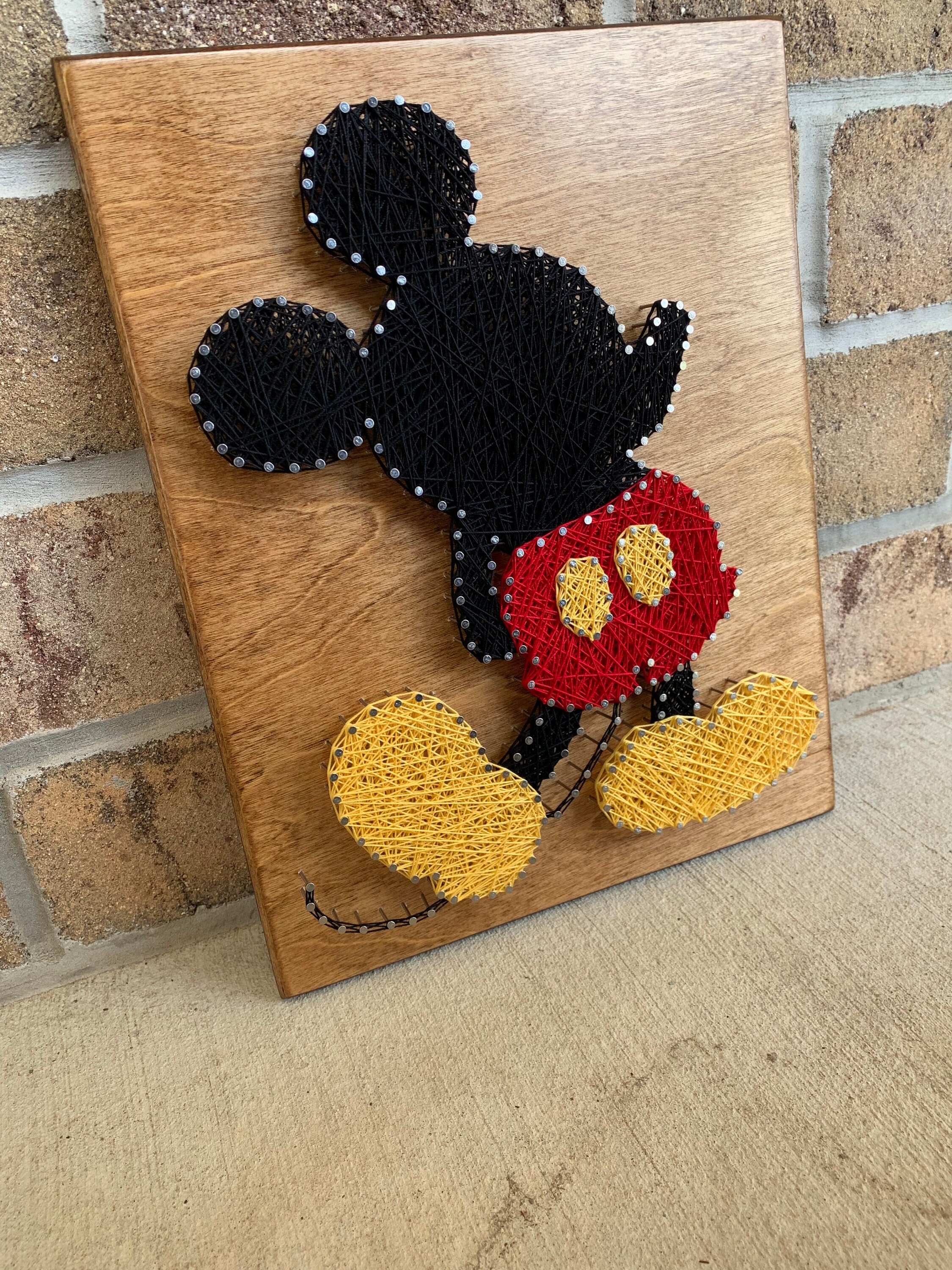 Custom Made to Order Disney Character Mickey Mouse String Art | Etsy