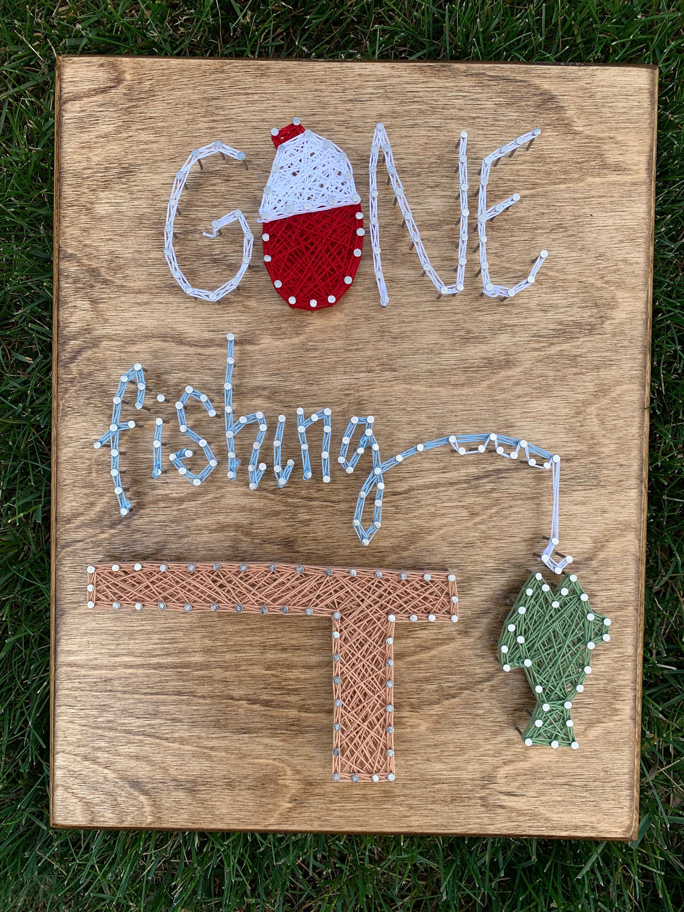 Custom Made to Order Gone Fishing String Art Board | Etsy