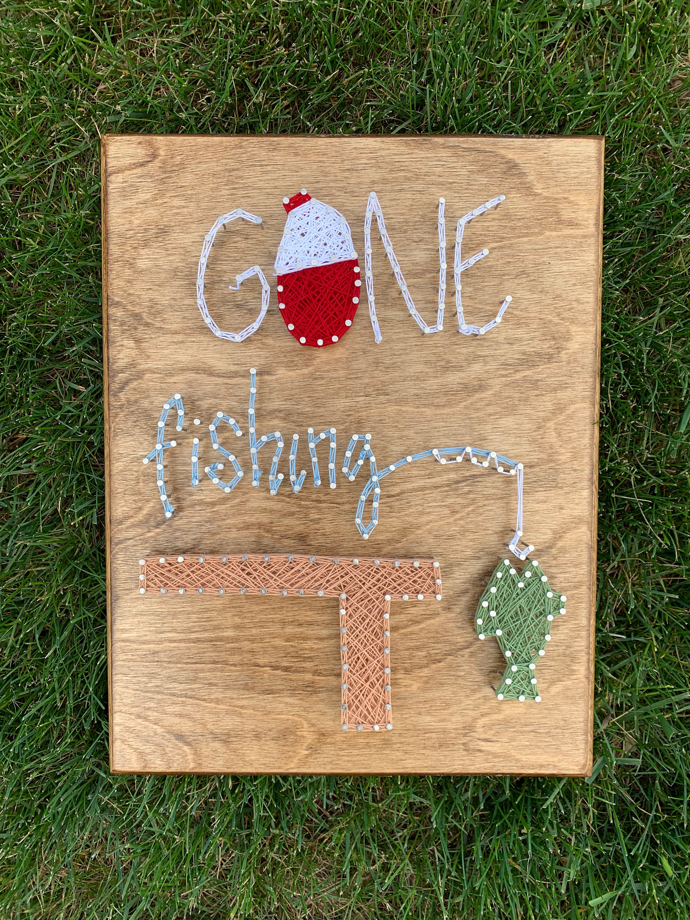 Custom Made to Order Gone Fishing String Art Board | Etsy