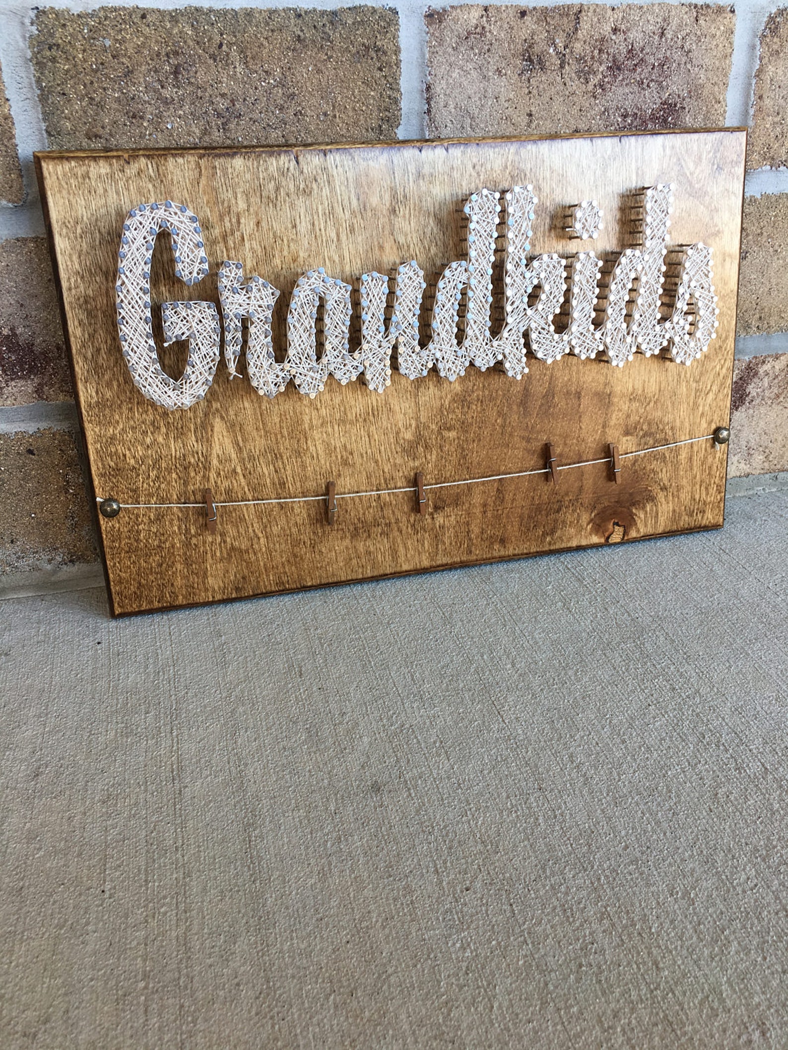 Custom Made to Order Grankids String Art Board With Picture - Etsy