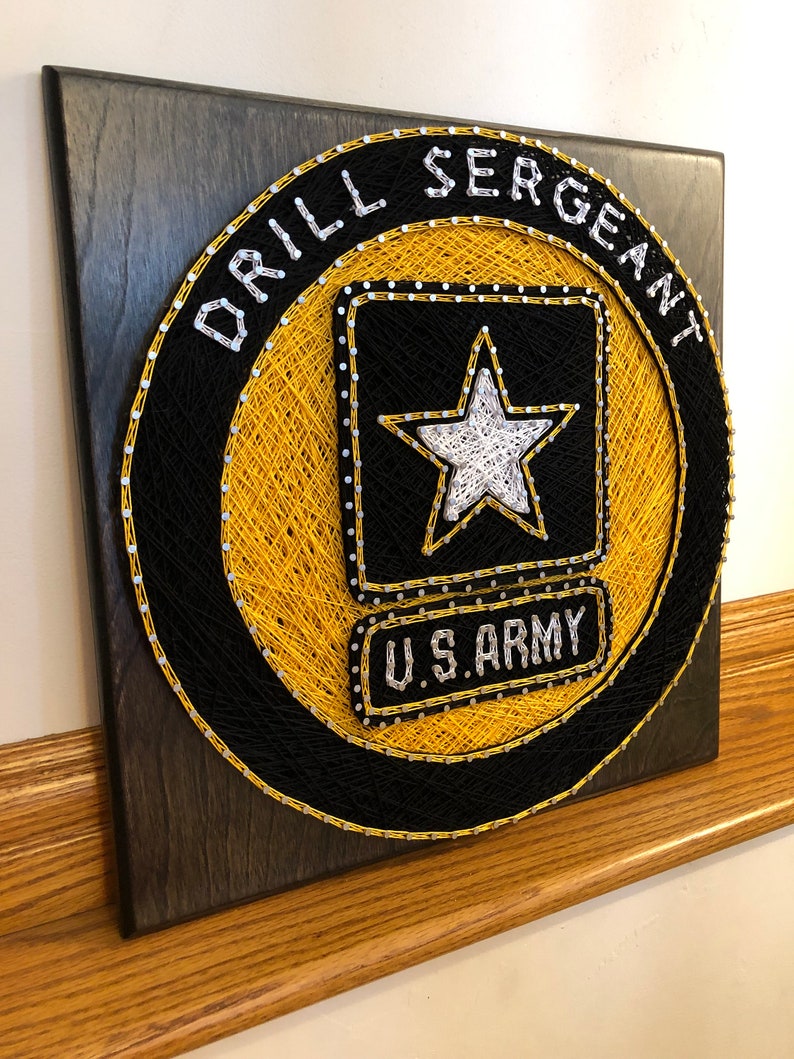 Custom Made to Order String Art Board US Army Drill Sergeant - Etsy
