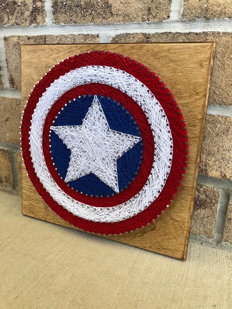 Custom Made to Order Captain America Super Hero String Art - Etsy