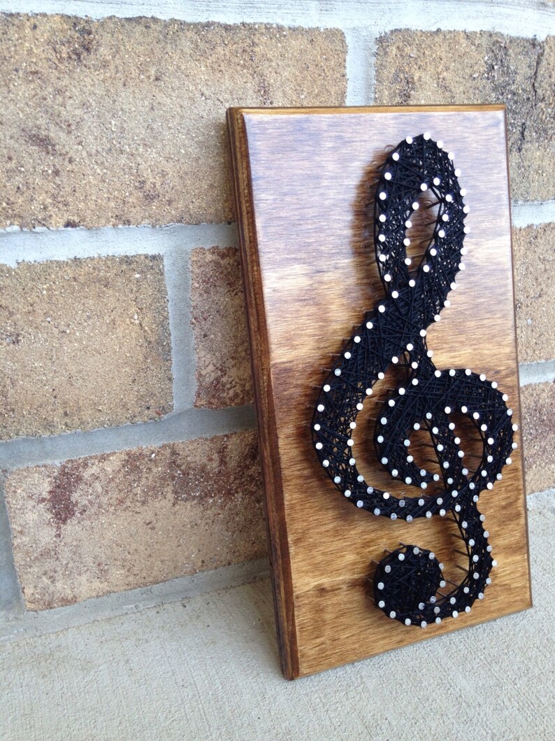 Custom Made to order String Art Music Treble Clef | Etsy