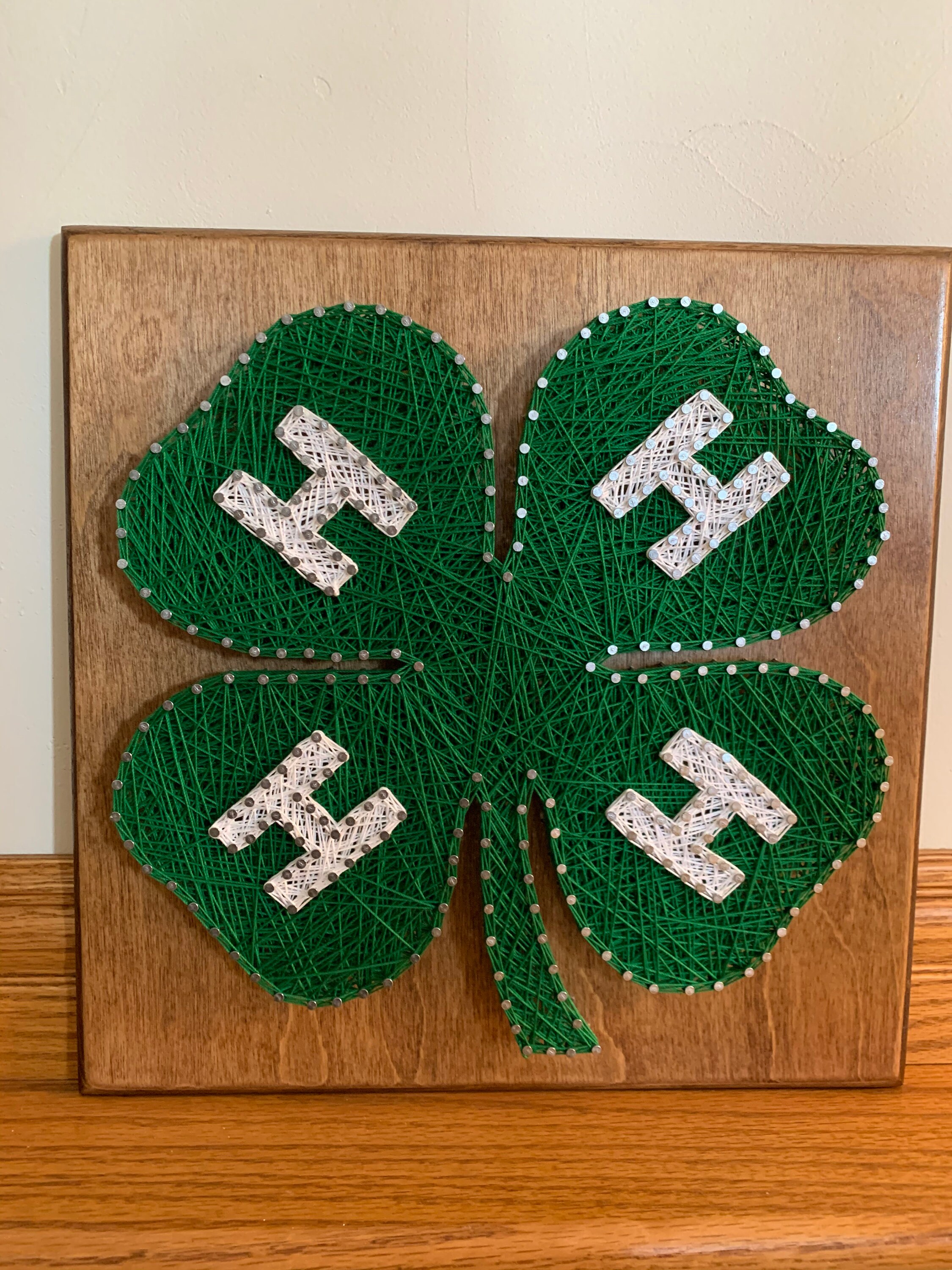 Custom Made to Order 4 H Four Leaf Clover String Art Board - Etsy