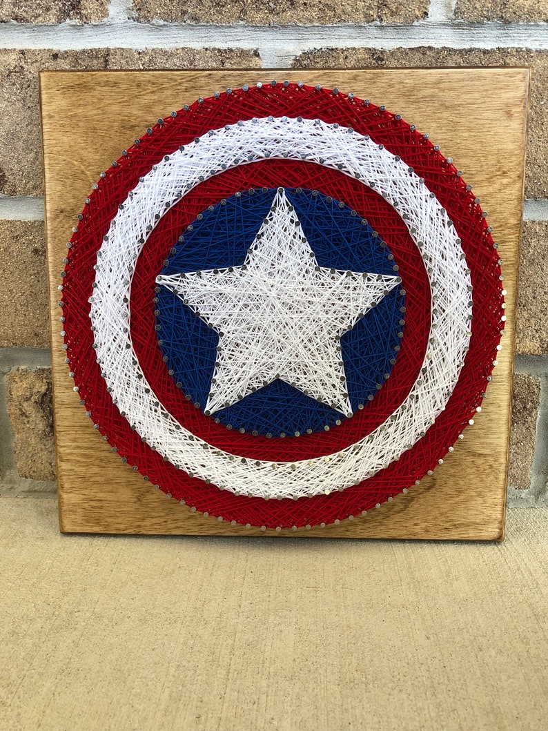 Custom Made to Order Captain America Super Hero String Art - Etsy