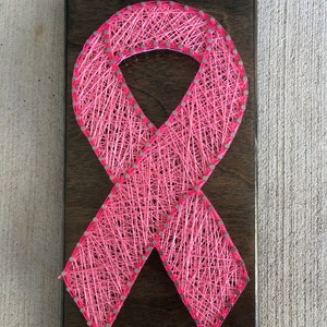 Made to Order Breast Cancer Ribbon String Art Board - Etsy