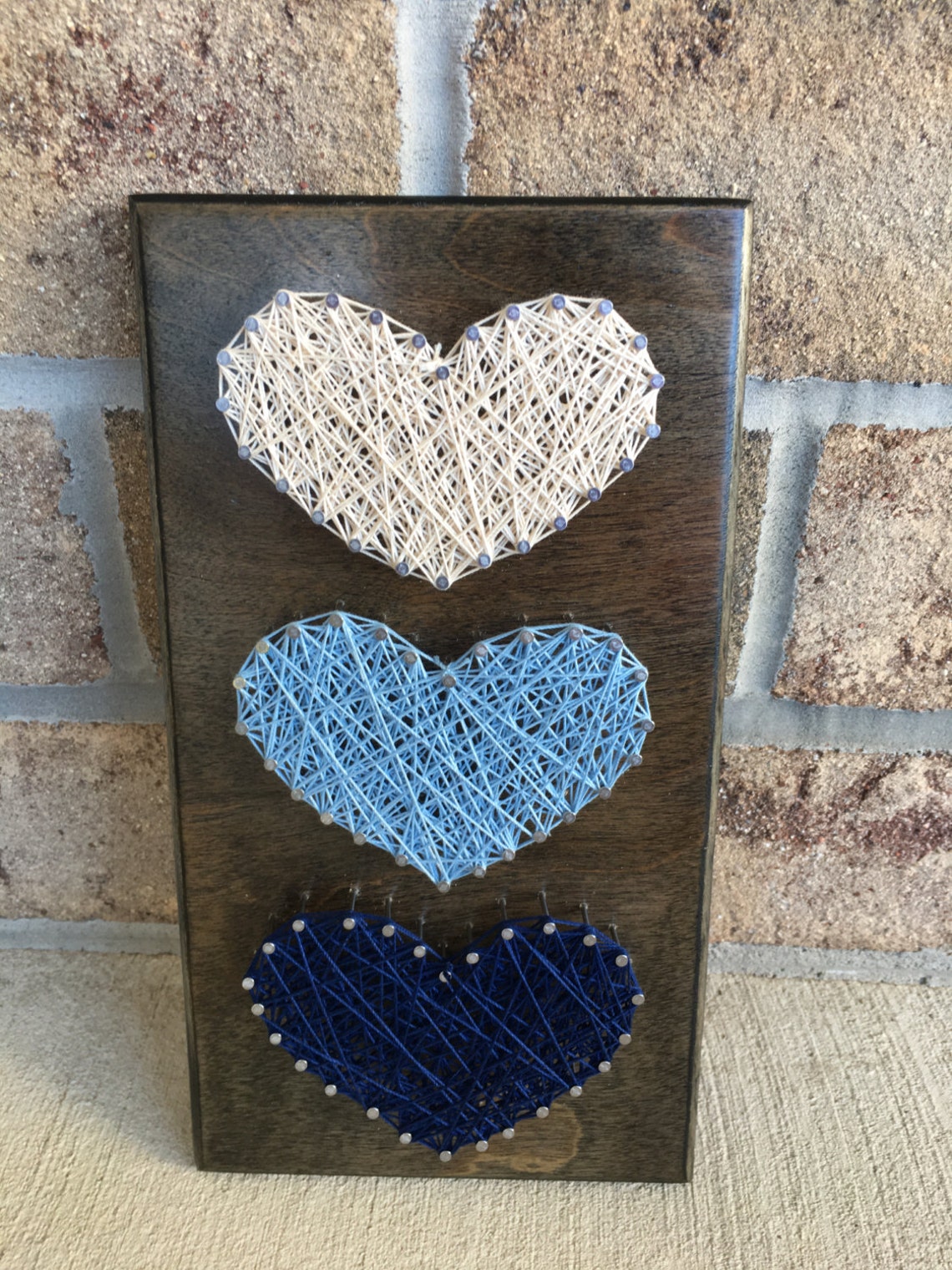 Made to Order Custom Order Three Hearts String Art Board - Etsy