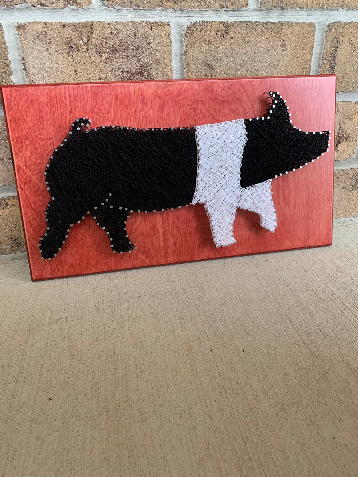 Custom Made to Order Pig string art | Etsy