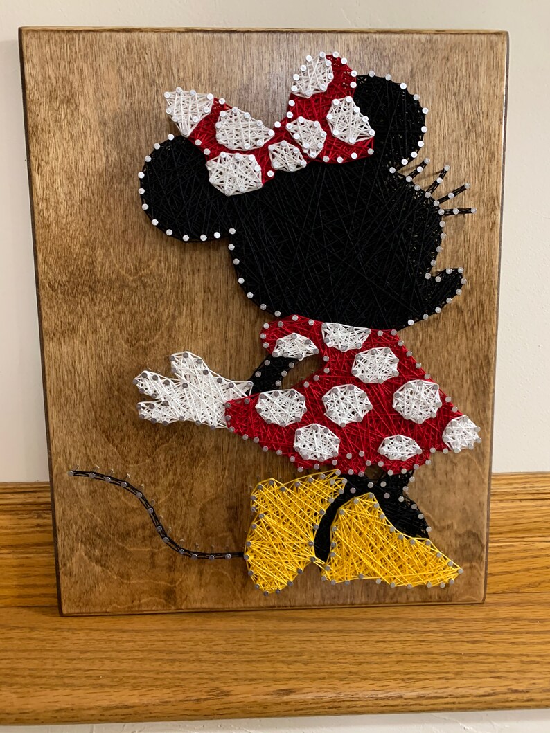 Custom Made to Order Minnie Mouse String Art Board - Etsy