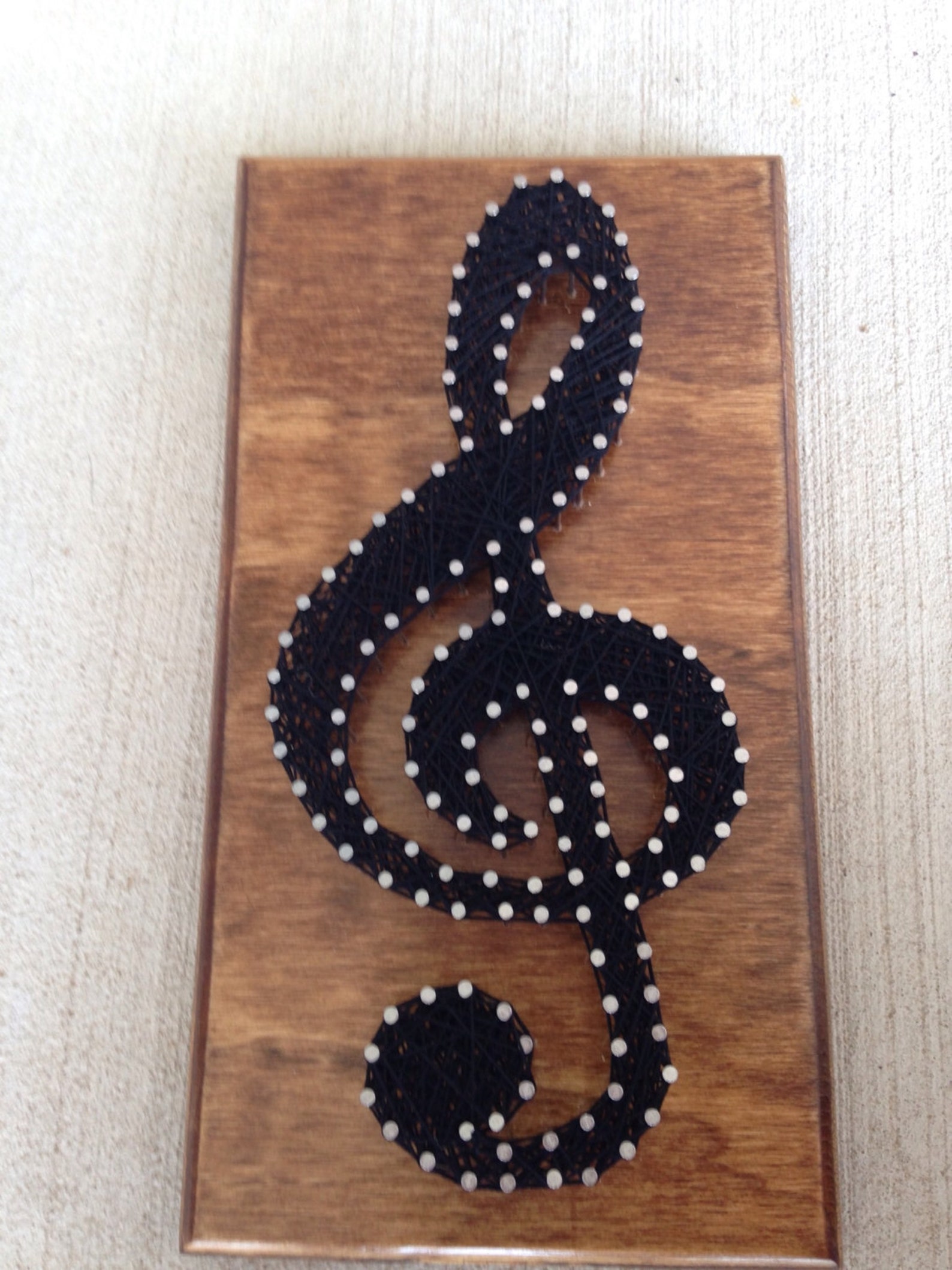 Custom Made to order String Art Music Treble Clef | Etsy