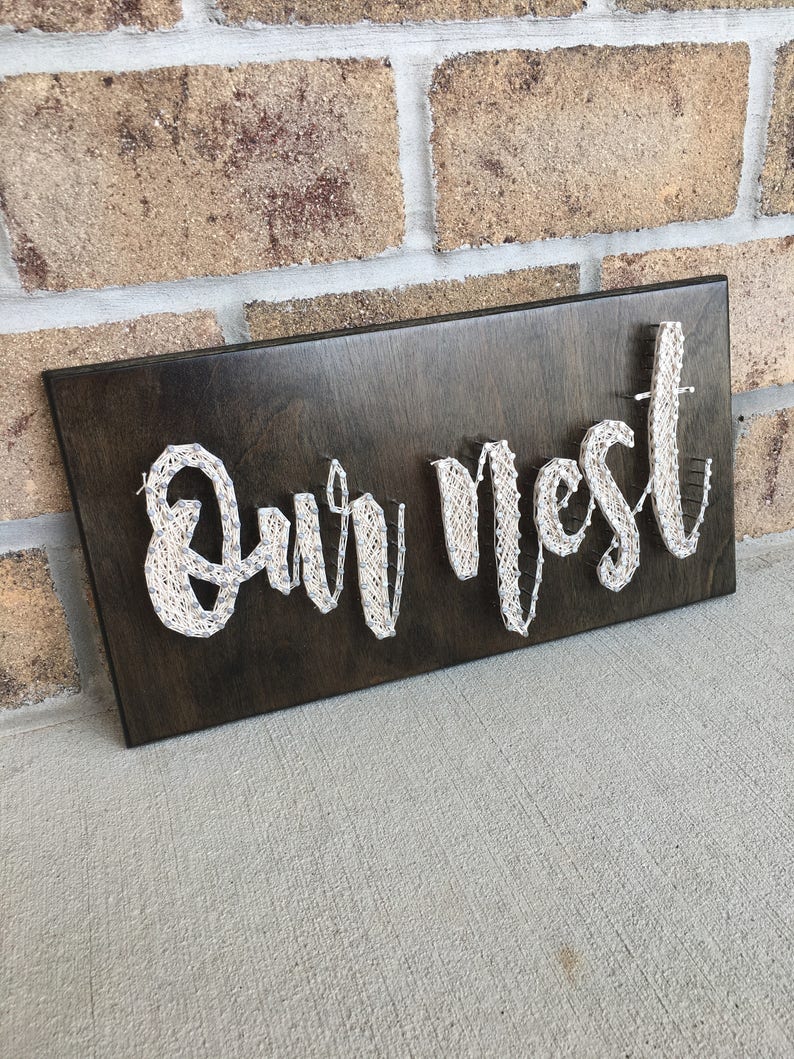 Custom Made to Order Our Nest String Art Board | Etsy