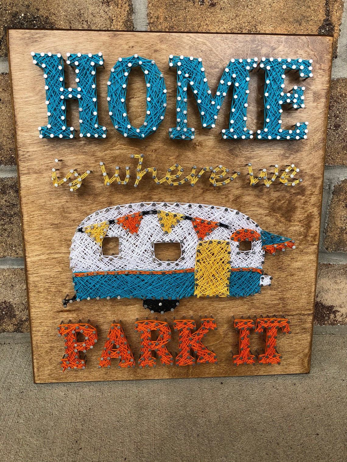 Custom Made to Order String Art Home is Where We Park It - Etsy