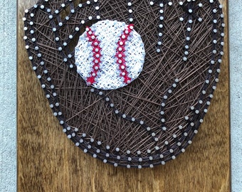 Custom Made to Order Baseball String Art Board With Single | Etsy