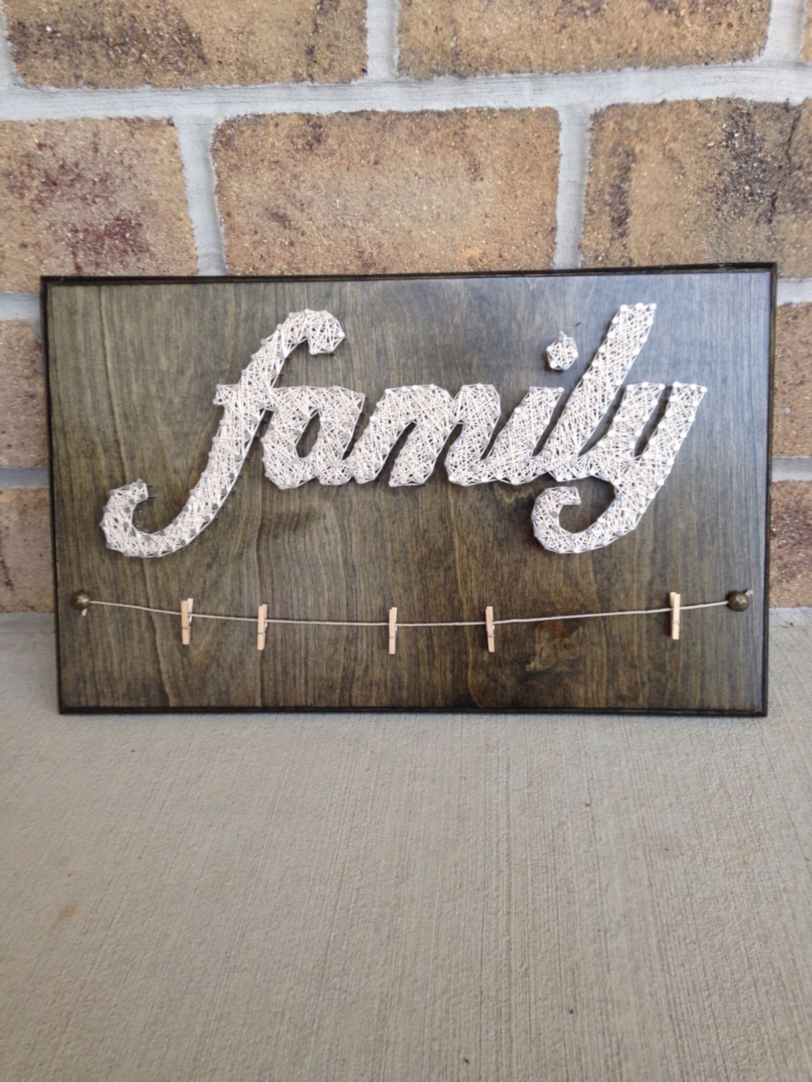 Custom Made to Order Family String Art With Hangers for - Etsy