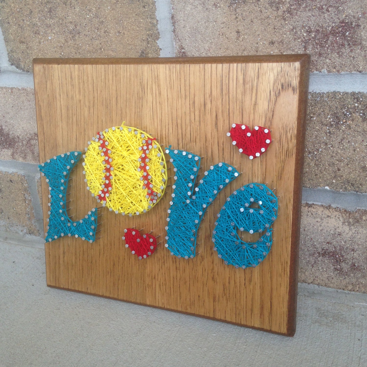 Made to Order Love Softball String Art | Etsy