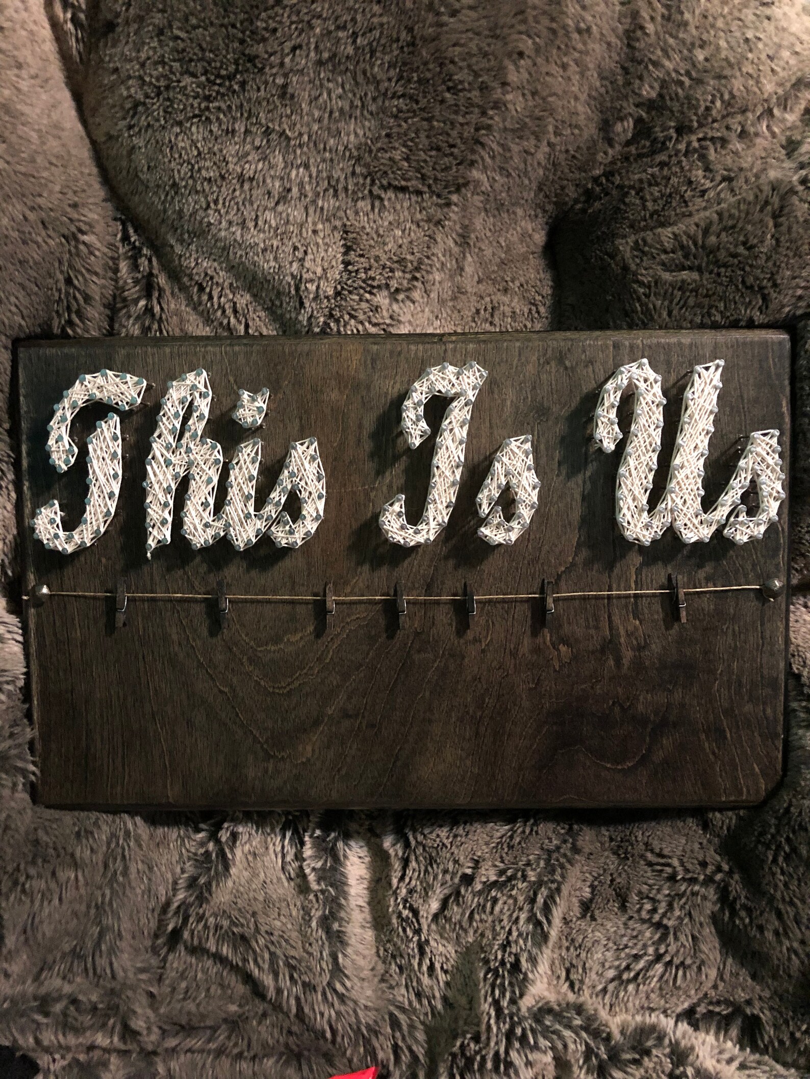 Custom Made to Order This is Us String Art Board With Picture Hangers ...