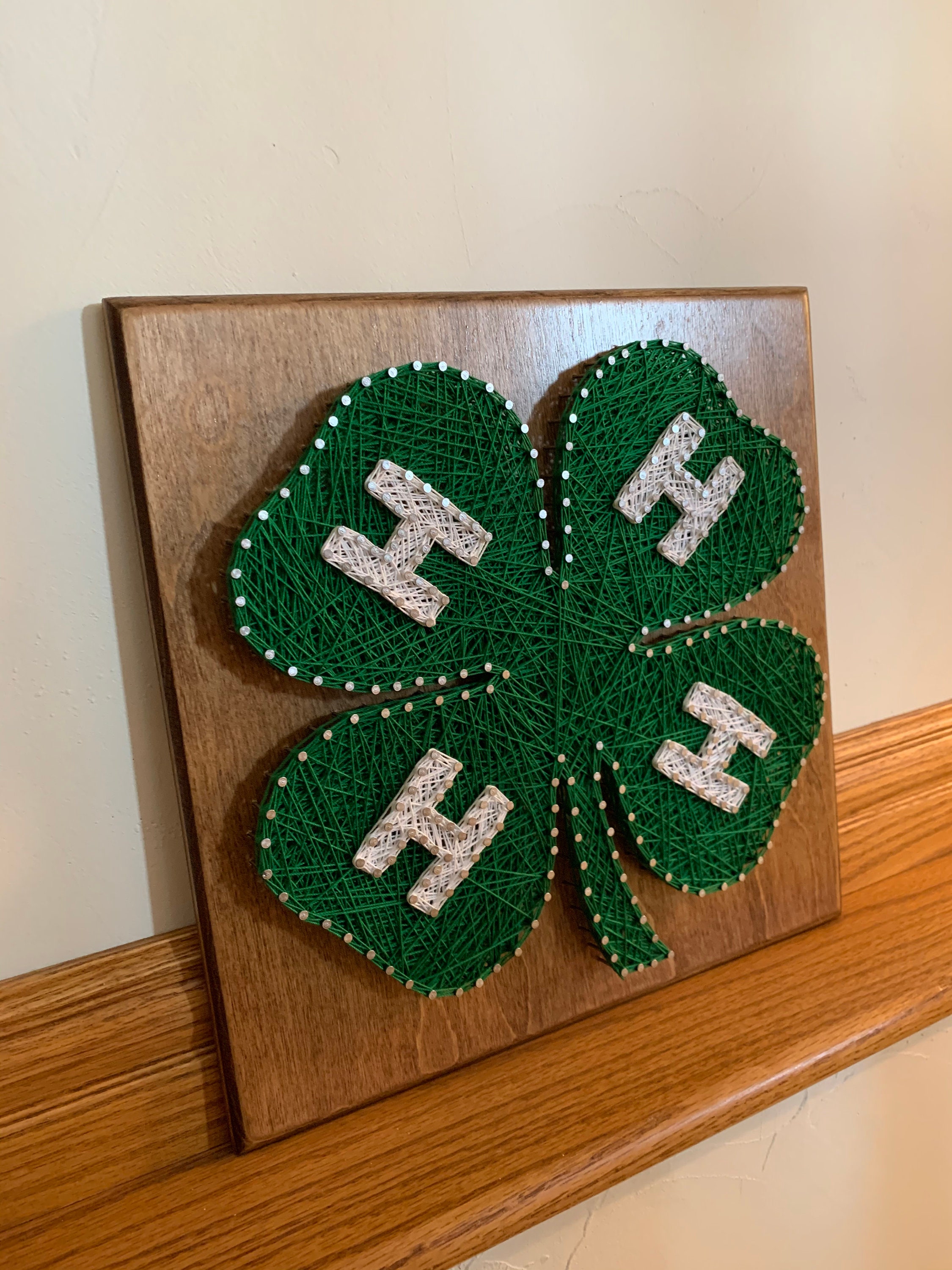 Custom Made to Order 4 H Four Leaf Clover String Art Board - Etsy