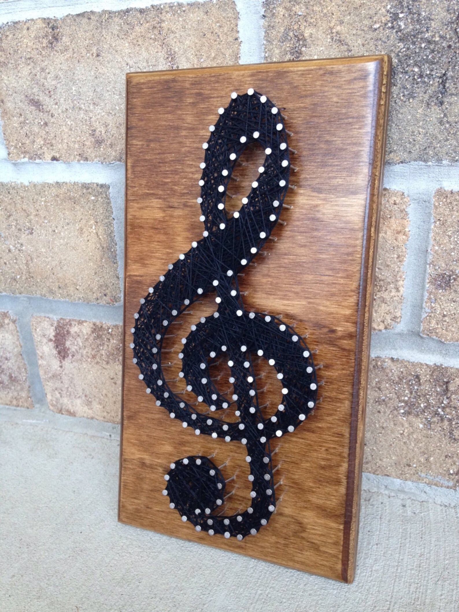 Custom Made to order String Art Music Treble Clef | Etsy