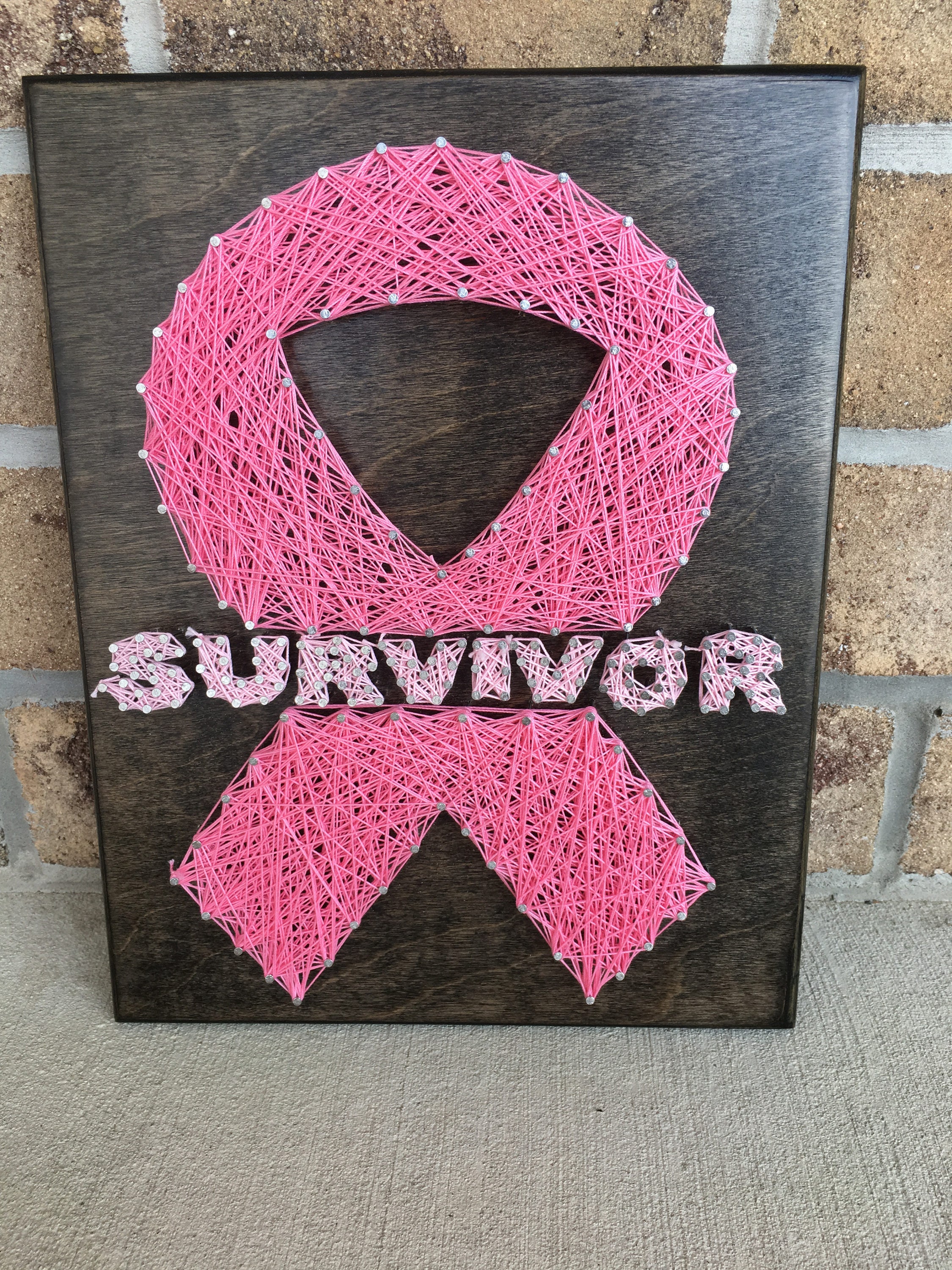 Custom Made to Order Breast Cancer Survivor String Art Board | Etsy