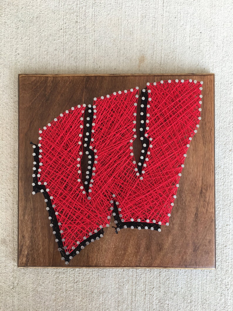 Custom Made to Order Wisconsin Badger String Art - Etsy