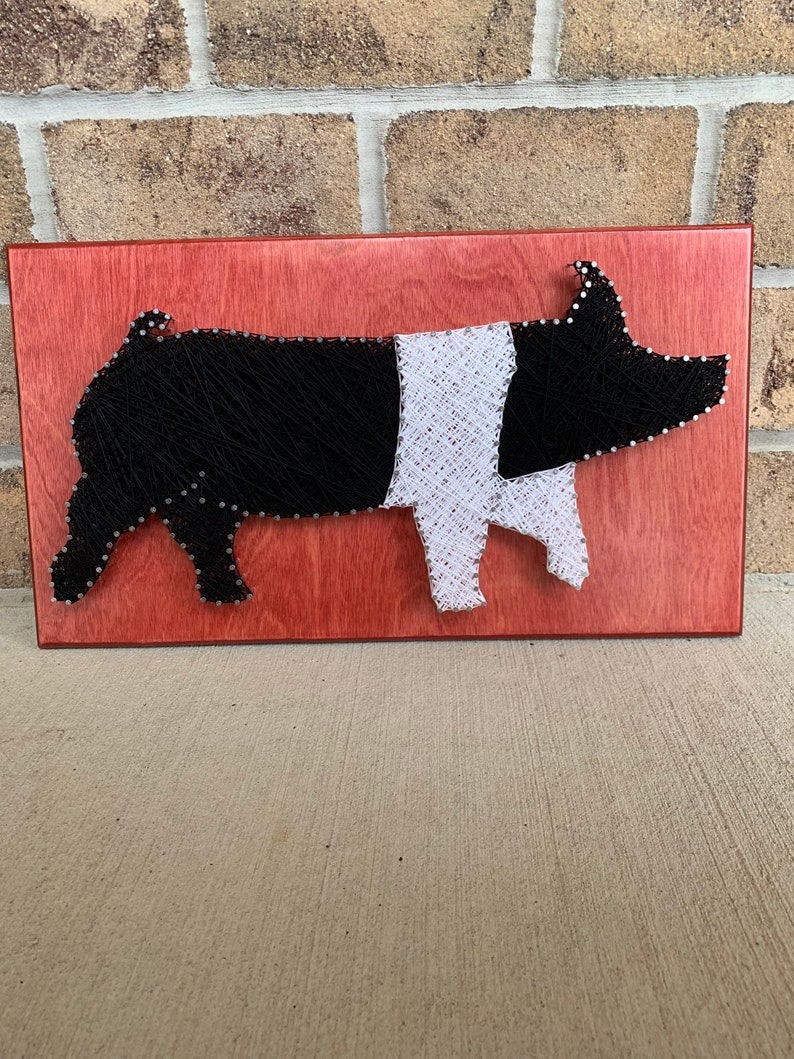 Custom Made to Order Pig string art | Etsy
