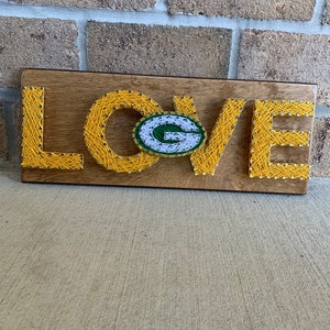 Custom Made to Order Love NFL Green Bay Packer String Art Board - Etsy