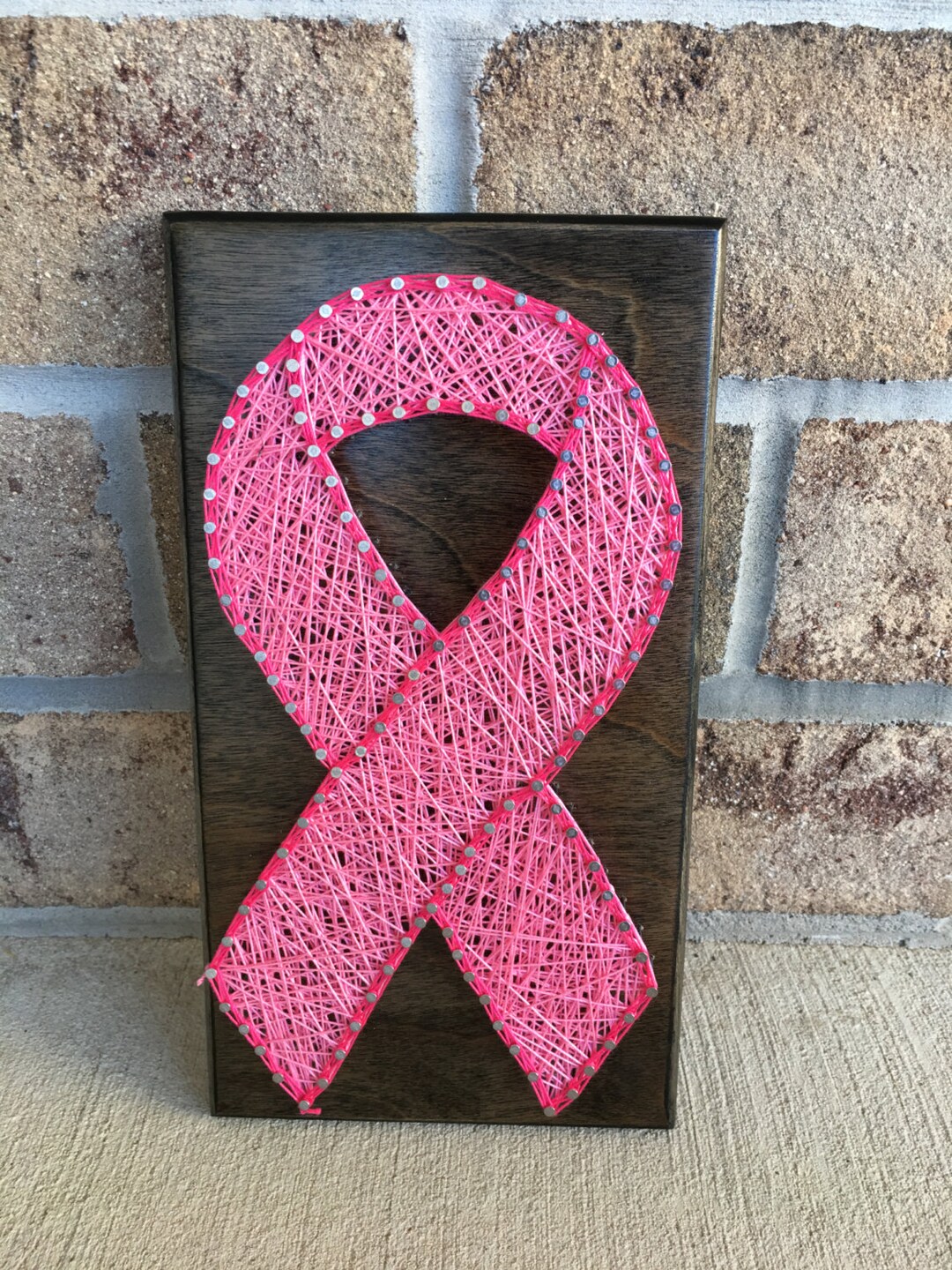 Made to Order Breast Cancer Ribbon String Art Board - Etsy