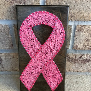 Made to Order Breast Cancer Ribbon String Art Board - Etsy