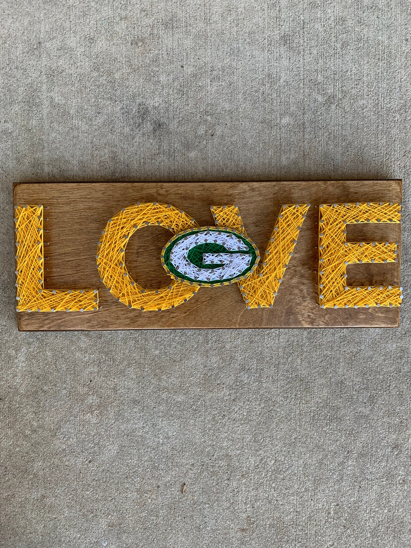 Custom Made to Order Love NFL Green Bay Packer String Art - Etsy