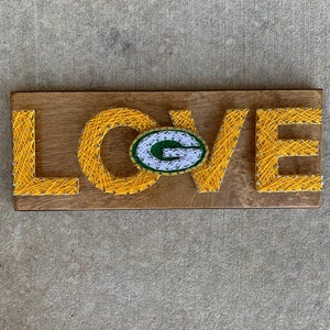Custom Made to Order Love NFL Green Bay Packer String Art Board - Etsy