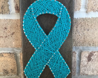 Made to Order Breast Cancer Ribbon String Art Board | Etsy