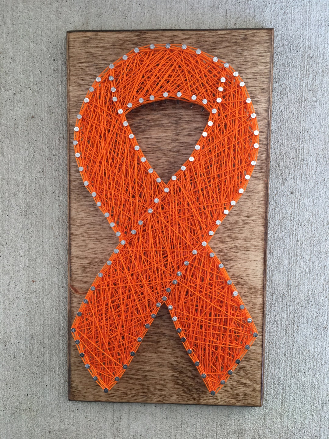 Custom Made to Order Leukemia Cancer Ribbon String Art Board - Etsy