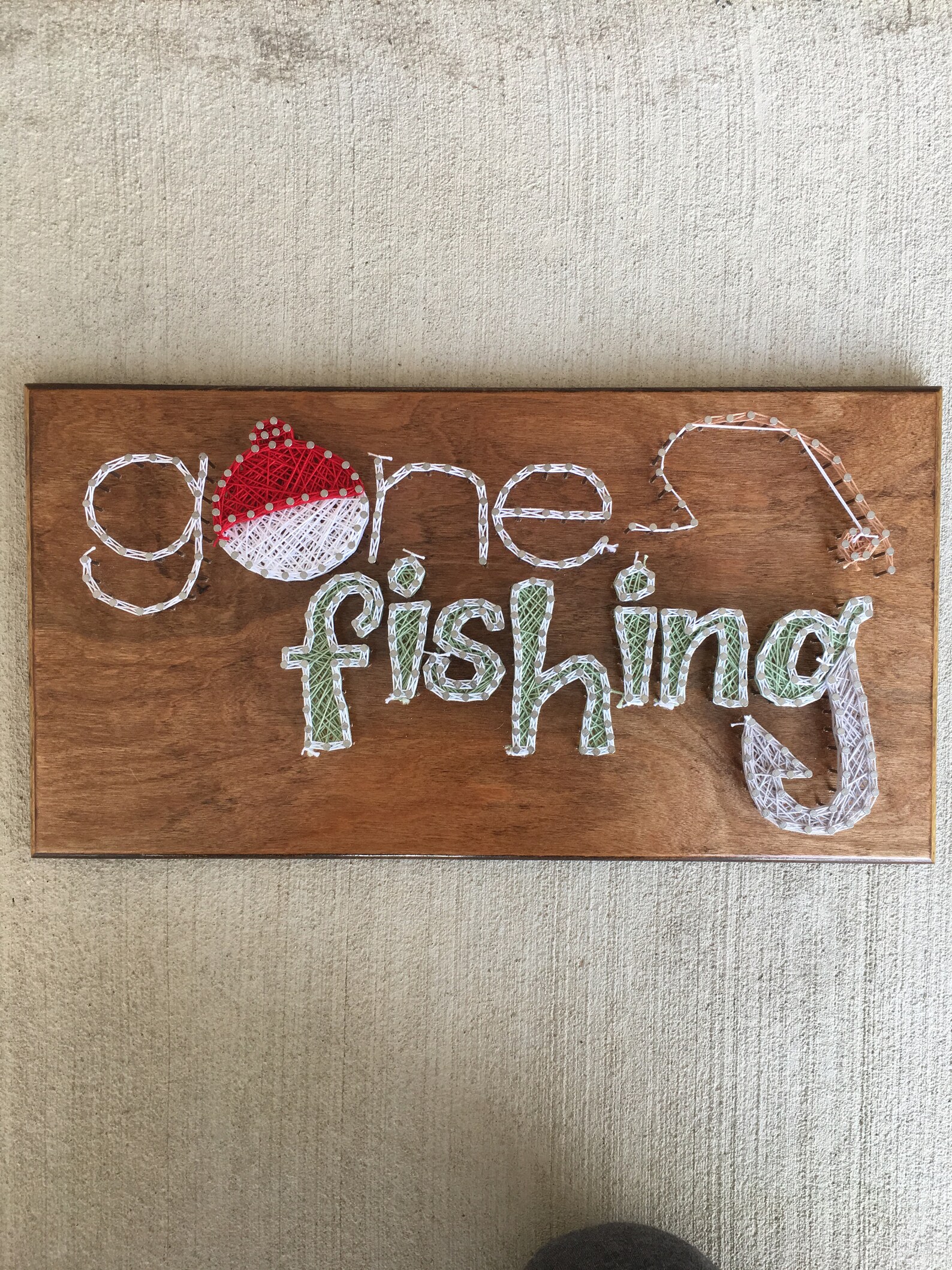 Custom Made to Order Gone Fishing String Art Board | Etsy
