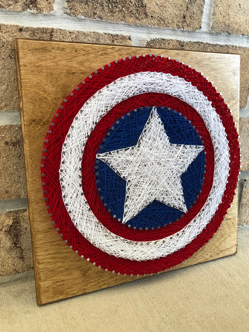 Custom Made to Order Captain America Super Hero String Art - Etsy