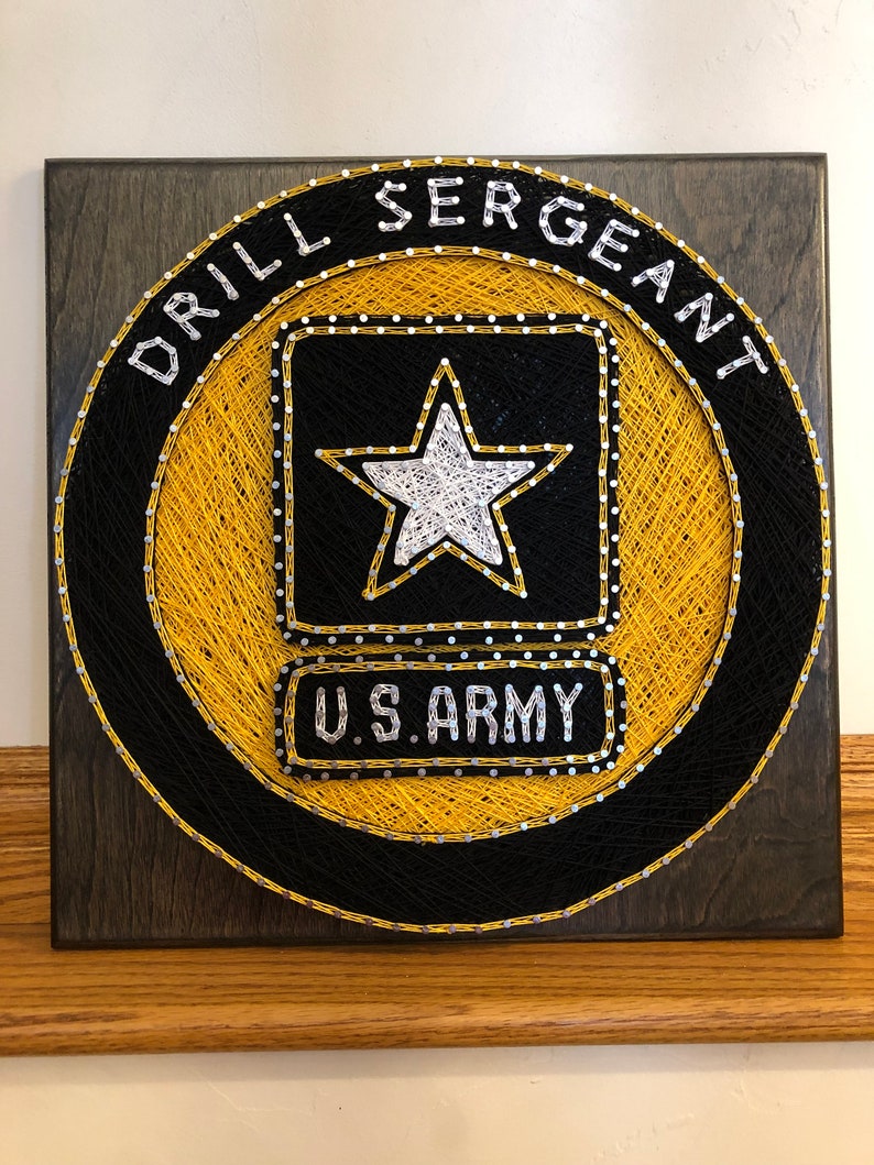 Custom Made to Order String Art Board US Army Drill Sergeant - Etsy