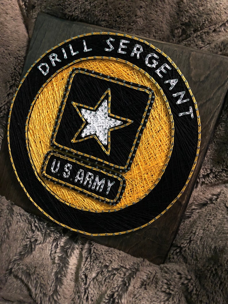 Custom Made to Order String Art Board US Army Drill Sergeant - Etsy