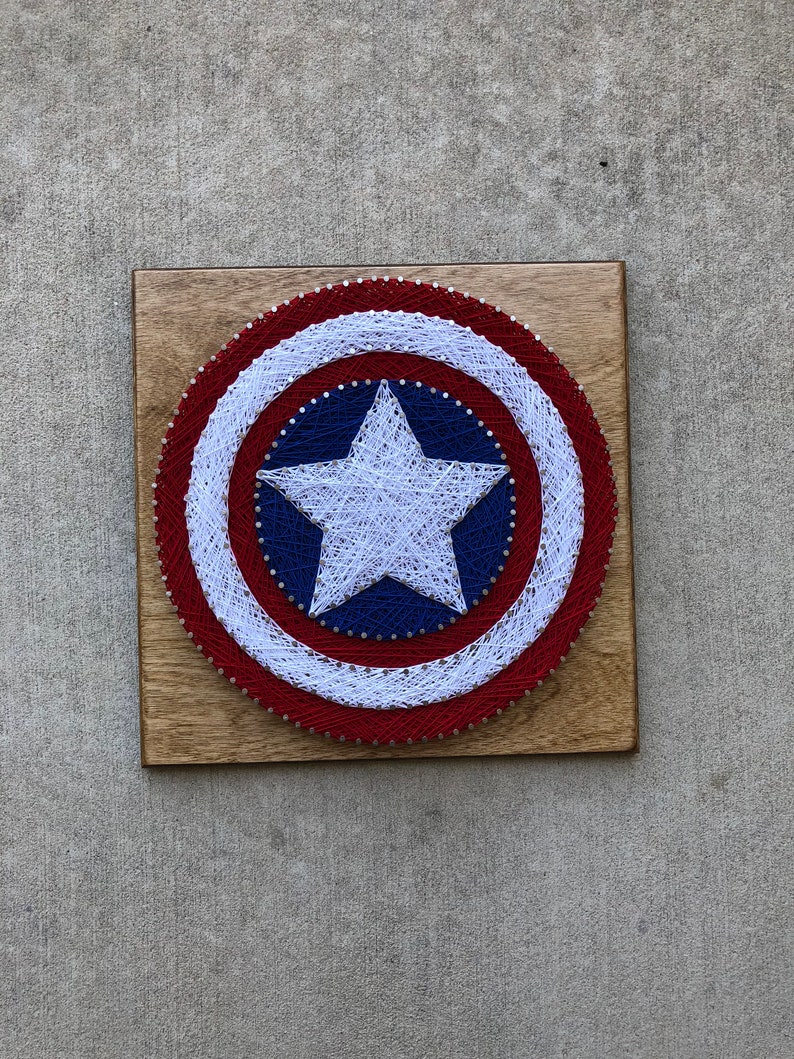 Custom Made to Order Captain America Super Hero String Art - Etsy