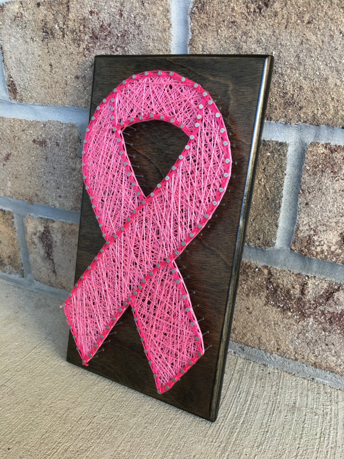 Made to Order Breast Cancer Ribbon String Art Board - Etsy