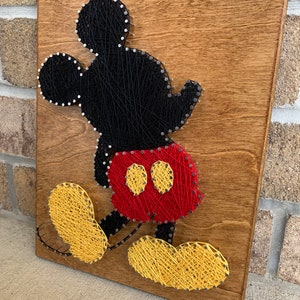 Custom Made to Order Disney Character Mickey Mouse String Art - Etsy