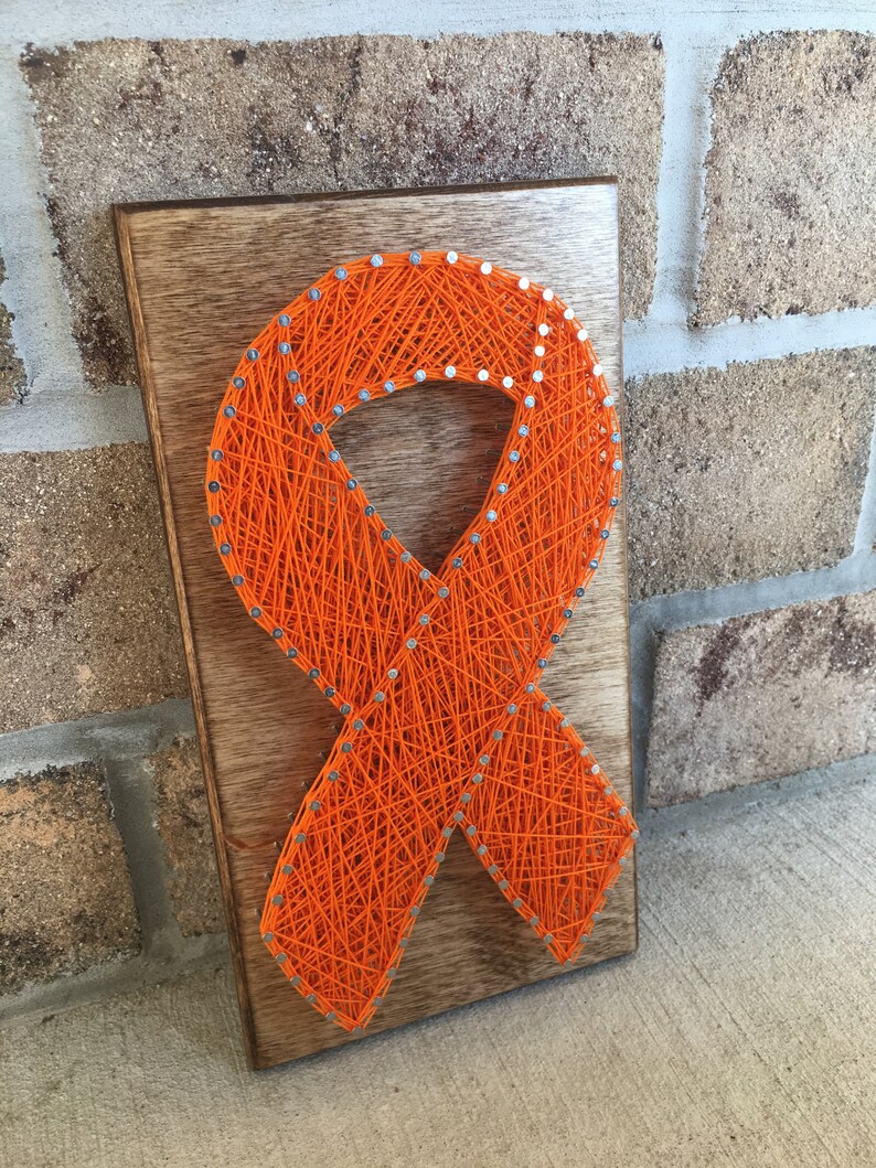 Custom Made to Order Leukemia Cancer Ribbon String Art Board - Etsy
