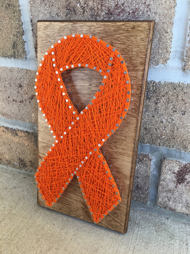Custom Made to Order Leukemia Cancer Ribbon String Art Board - Etsy