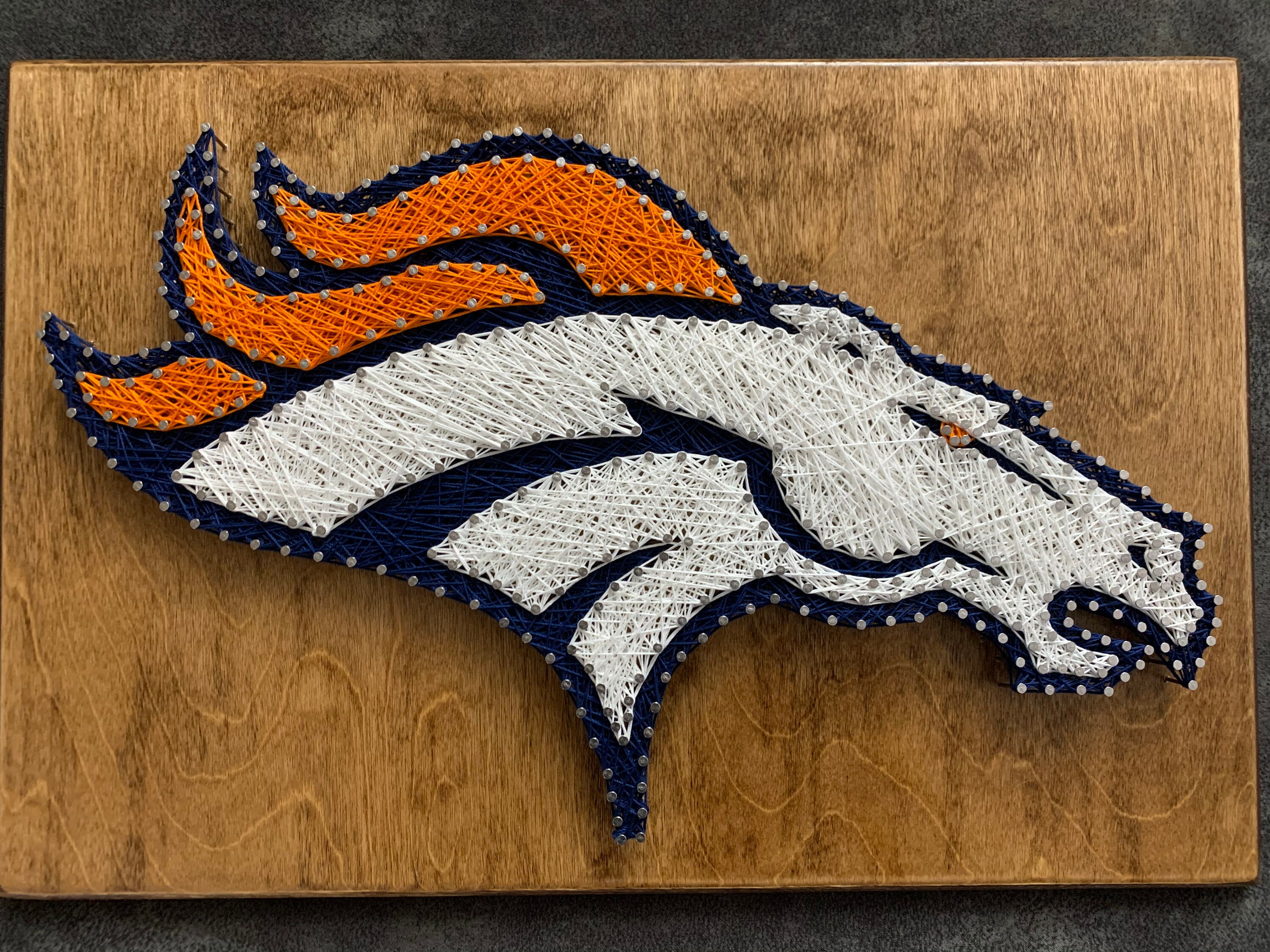 Custom Made to Order Denver Broncos String Art Board - Etsy