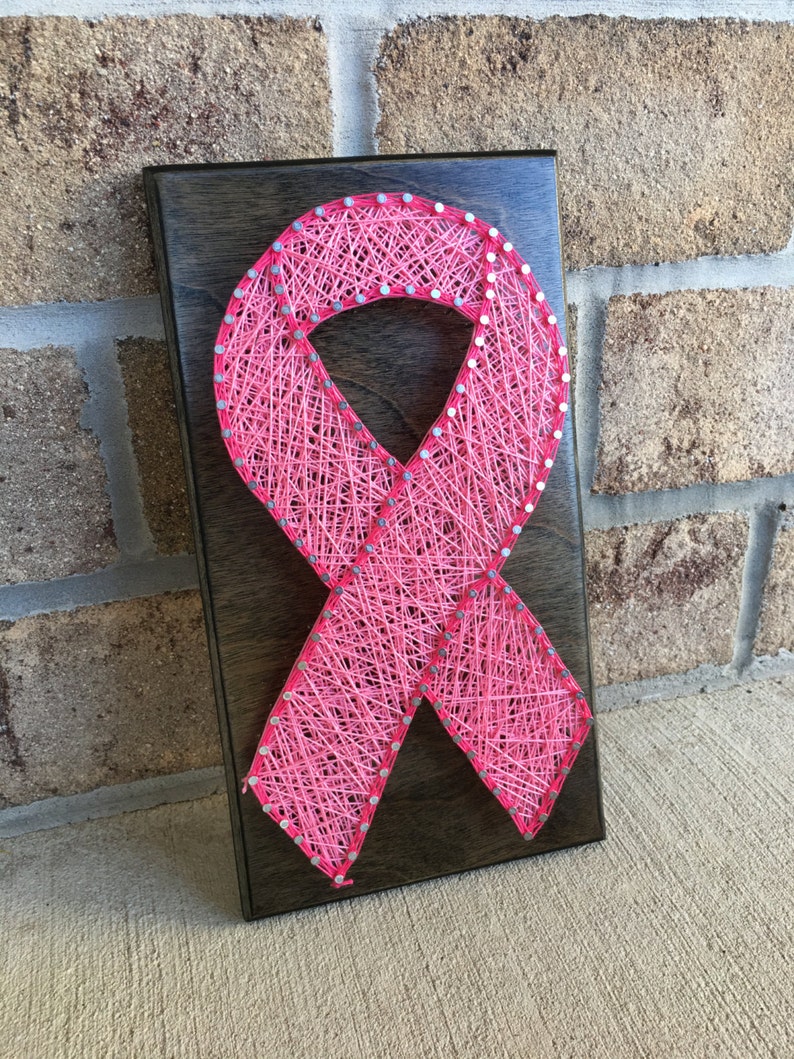 Made to Order Breast Cancer Ribbon String Art Board - Etsy