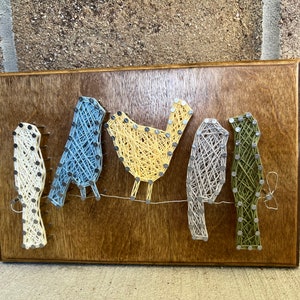 Custom Made to Order Birds on Wire String Art - Etsy
