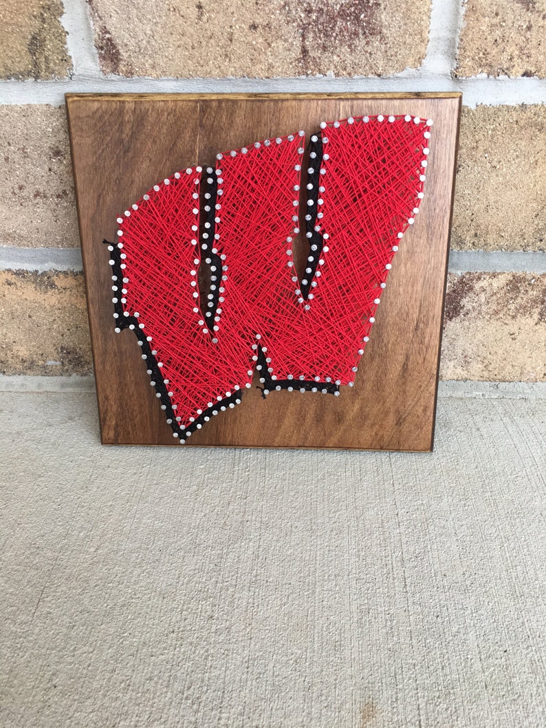 Custom Made to Order Wisconsin Badger String Art - Etsy