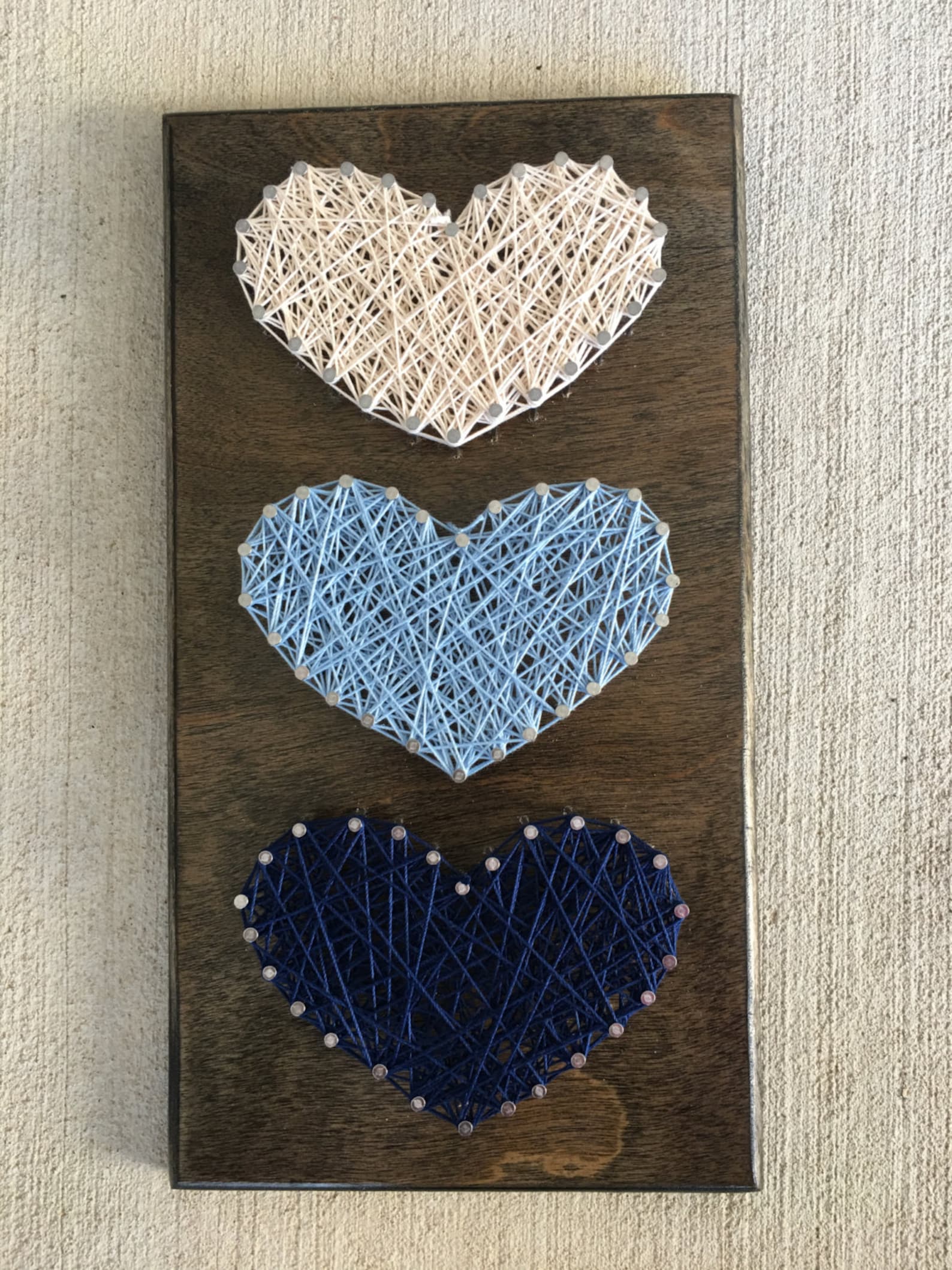Made to Order Custom Order Three Hearts String Art Board - Etsy