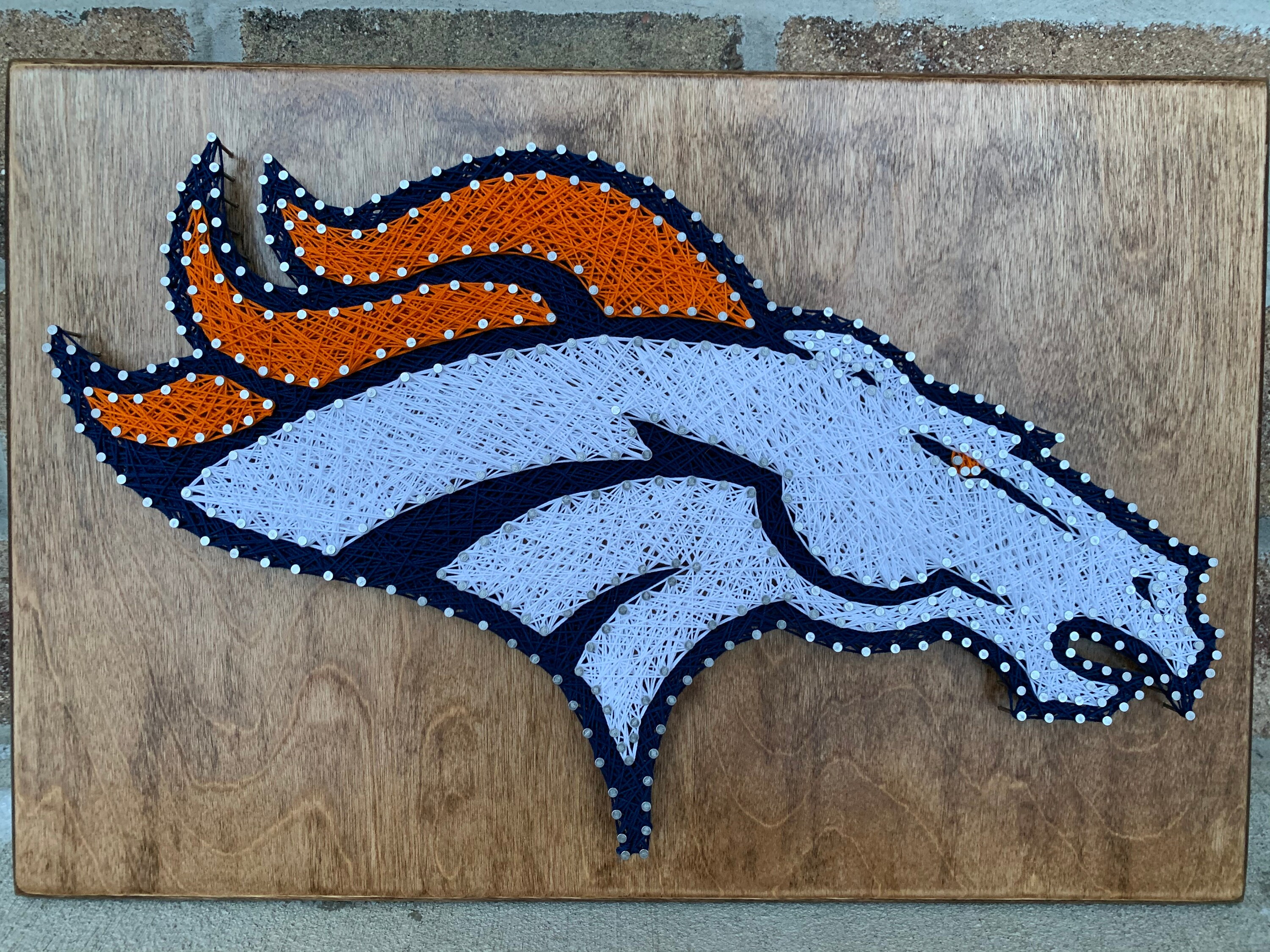Custom Made to Order Denver Broncos String Art Board - Etsy
