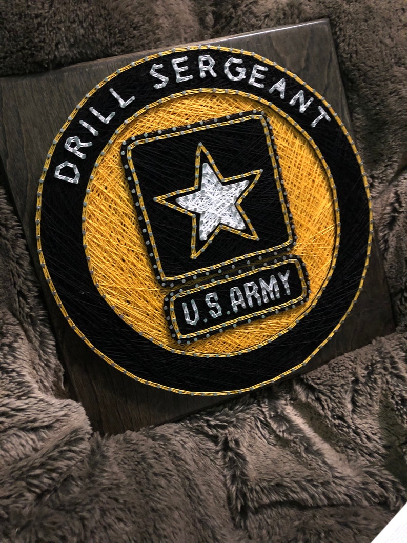 Custom Made to Order String Art Board US Army Drill Sergeant | Etsy